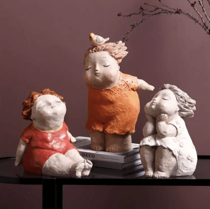 Fat Girl Resin Figurines – huemabe - Creative Home Decor