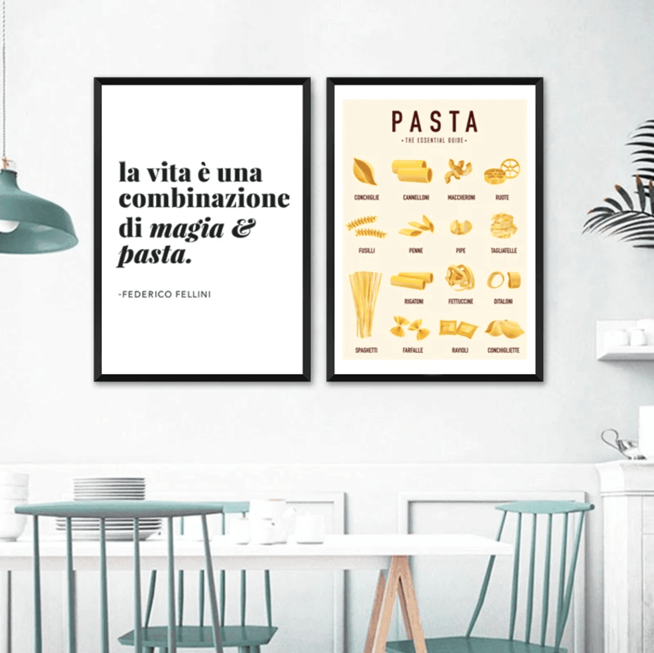PASTA GUIDE Wall Art Canvas Paintings – huemabe - Creative Home Decor