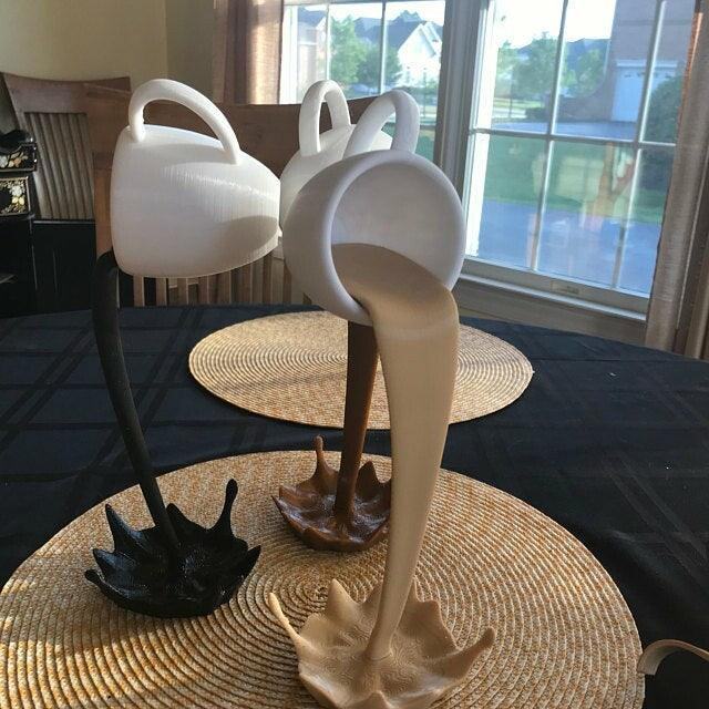 Resin Floating Coffee Cup Statues – huemabe - Creative Home Decor