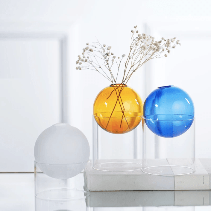Spherical Glass Vase – huemabe - Creative Home Decor